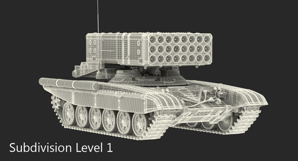 3d model russian multiple rocket launcher