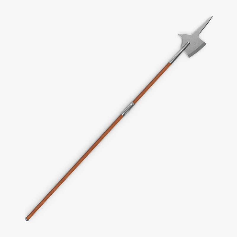 3d model of halberd pole weapon