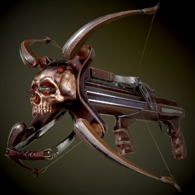 3d crossbow animation ready model