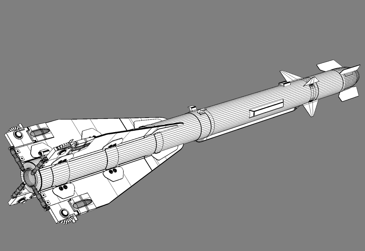 3d model r-60 m missile