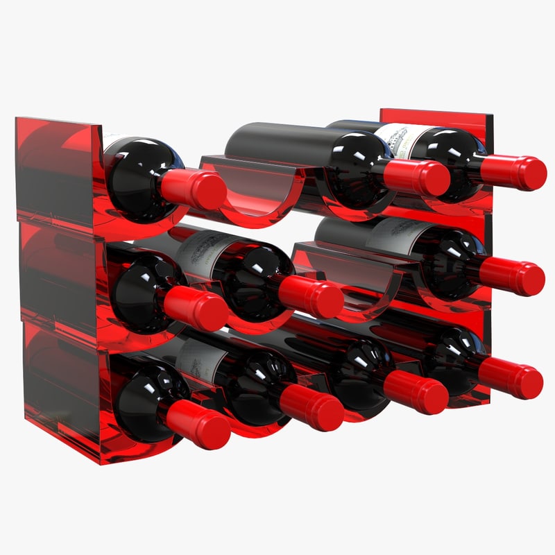 3d wine rack model