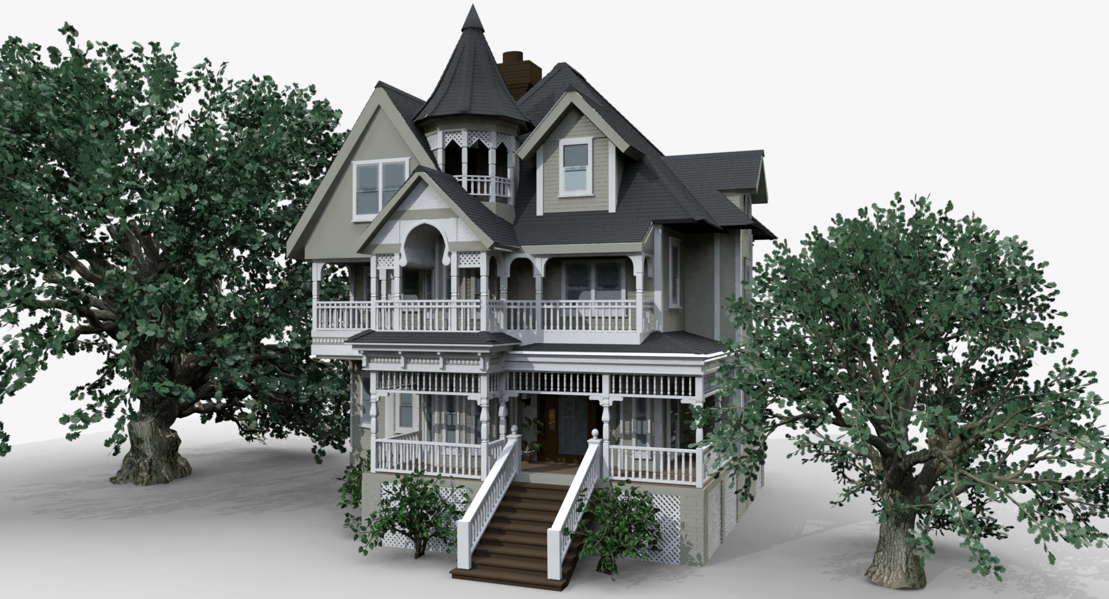 3d model victorian house