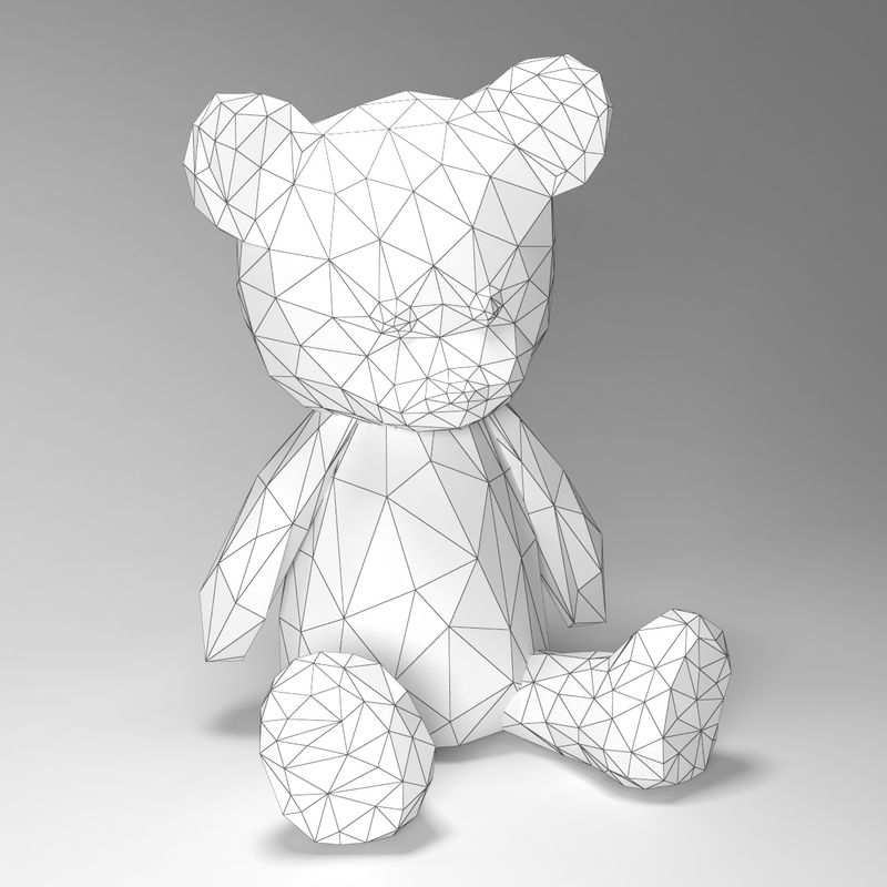 teddy bear style 3d model