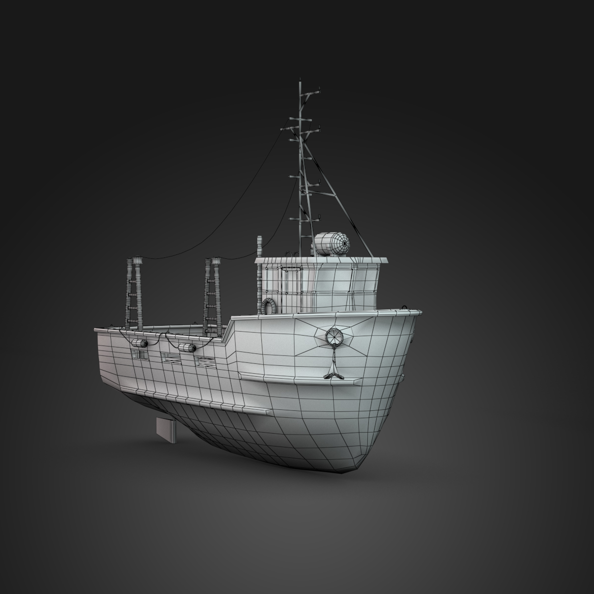3d fishing boat model
