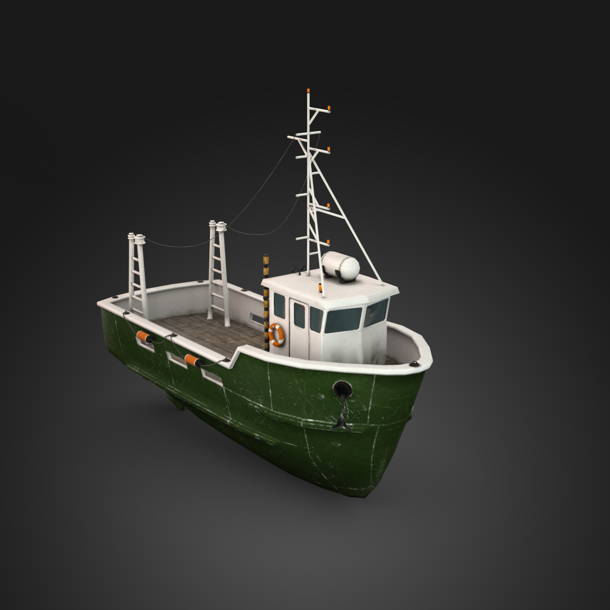 3d fishing boat model