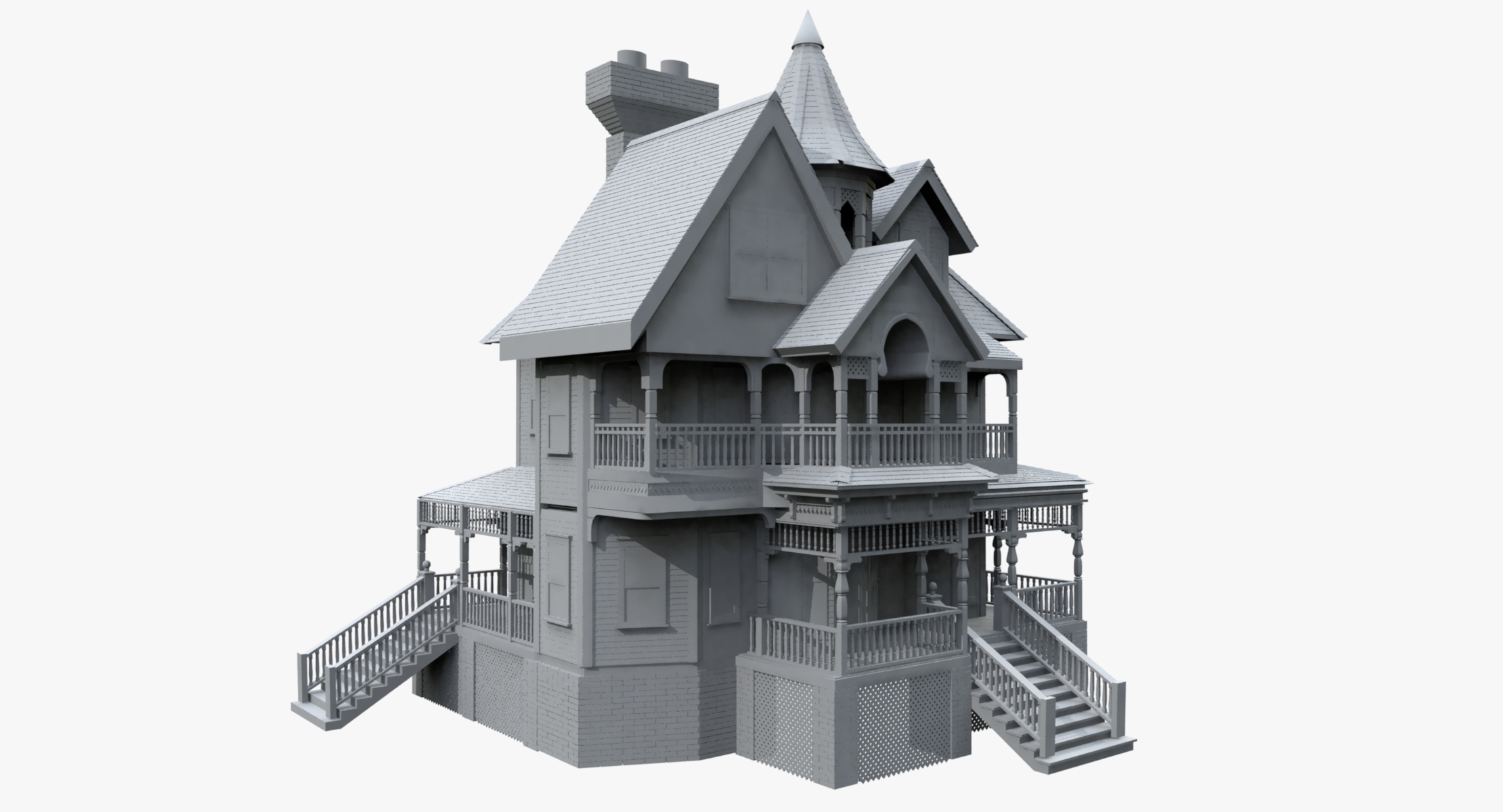 3d model victorian house