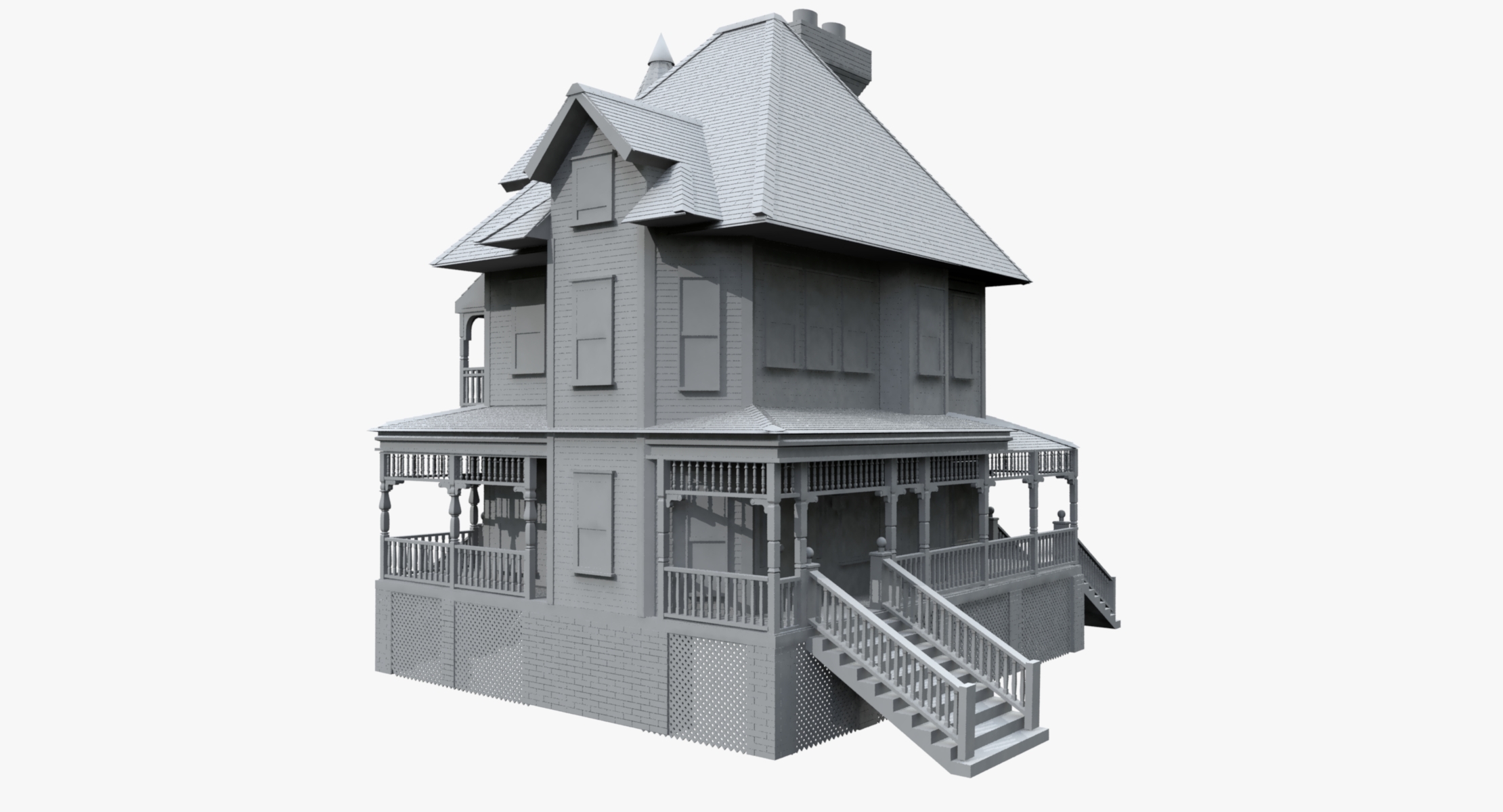 3d model victorian house
