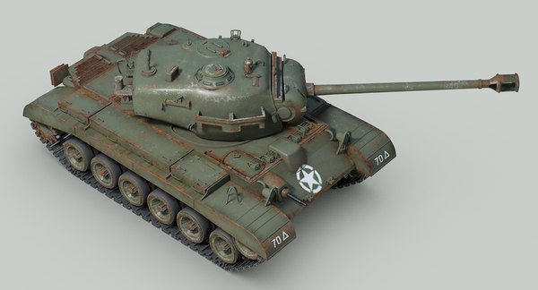 3d ww2 pershing tank m26