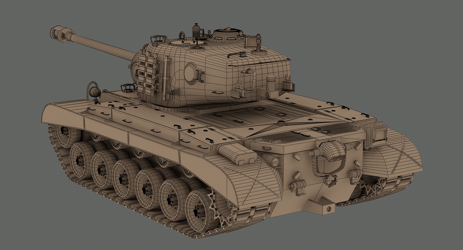 3d ww2 pershing tank m26