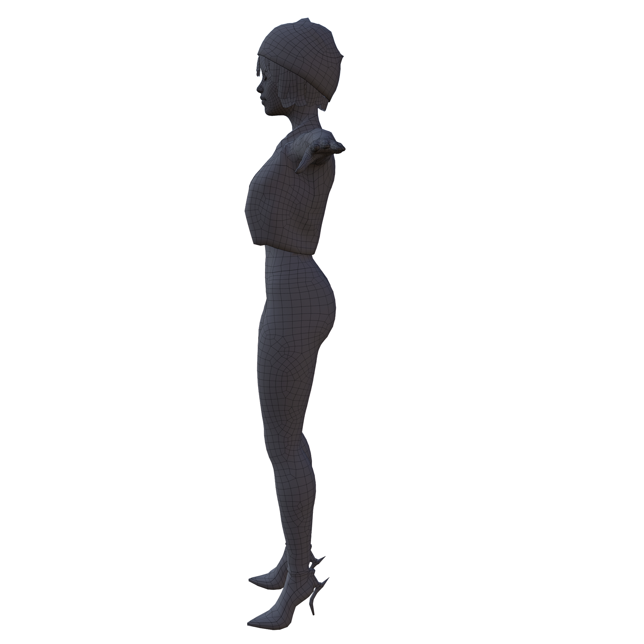 girl female woman 3d model
