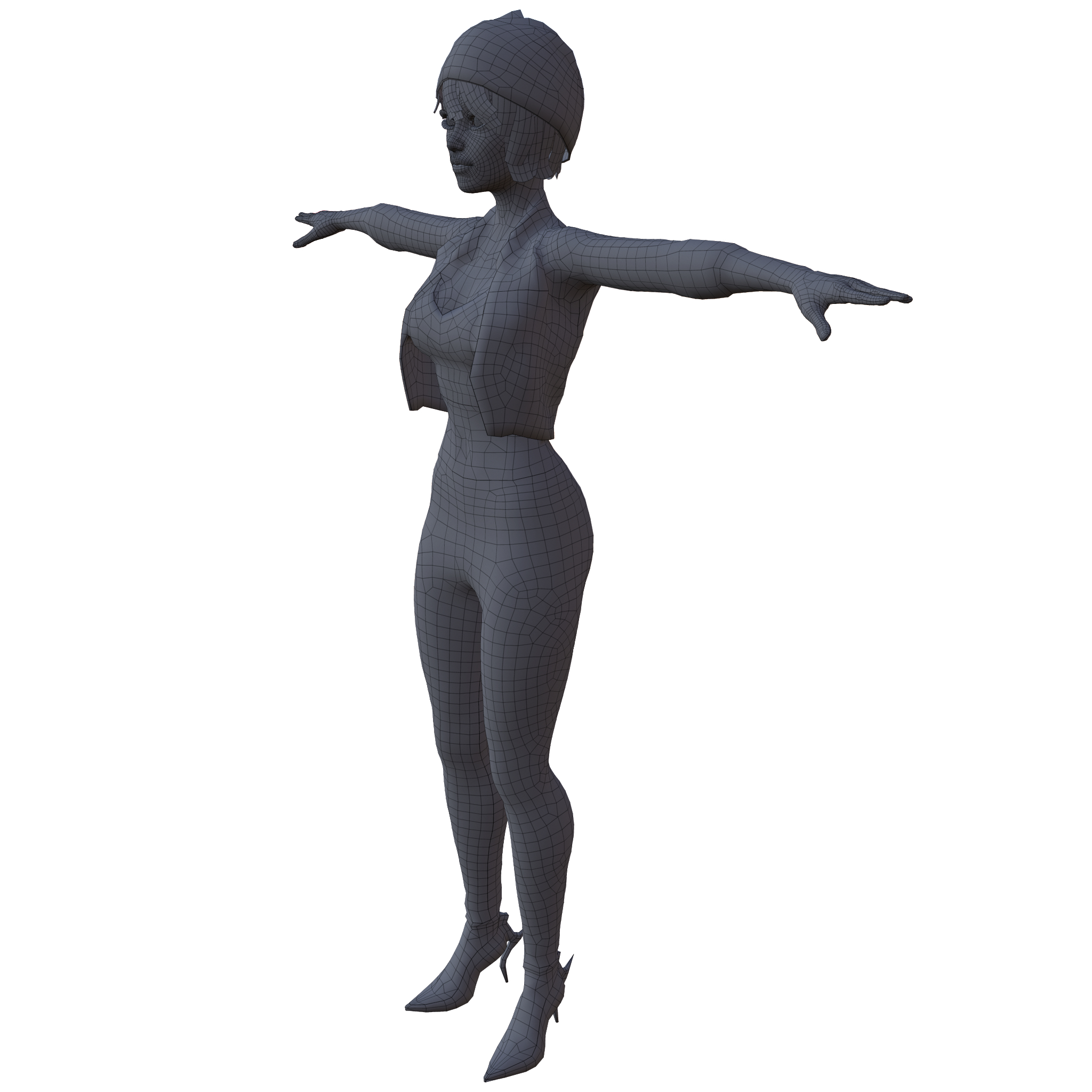 girl female woman 3d model