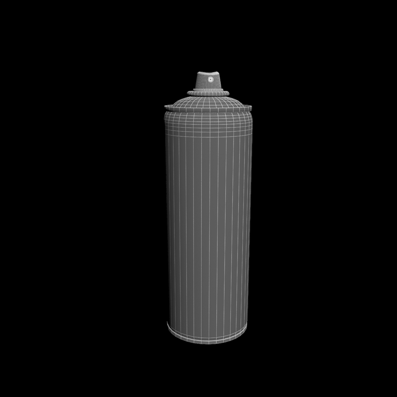 spray bomb paint cans 3d c4d