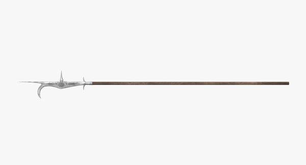 3d model guisarme pole weapon