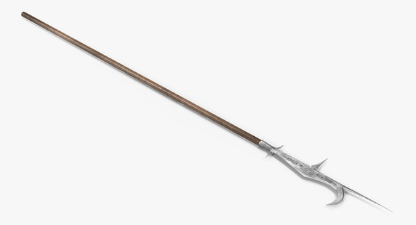 3d model guisarme pole weapon