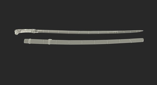 3d soviet era cossack sabre model