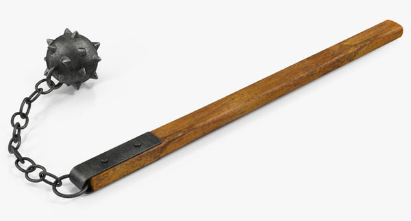 modèle 3D de Vintage Flail Arme Spanked Ball Chain Mace Modèle 3D ...