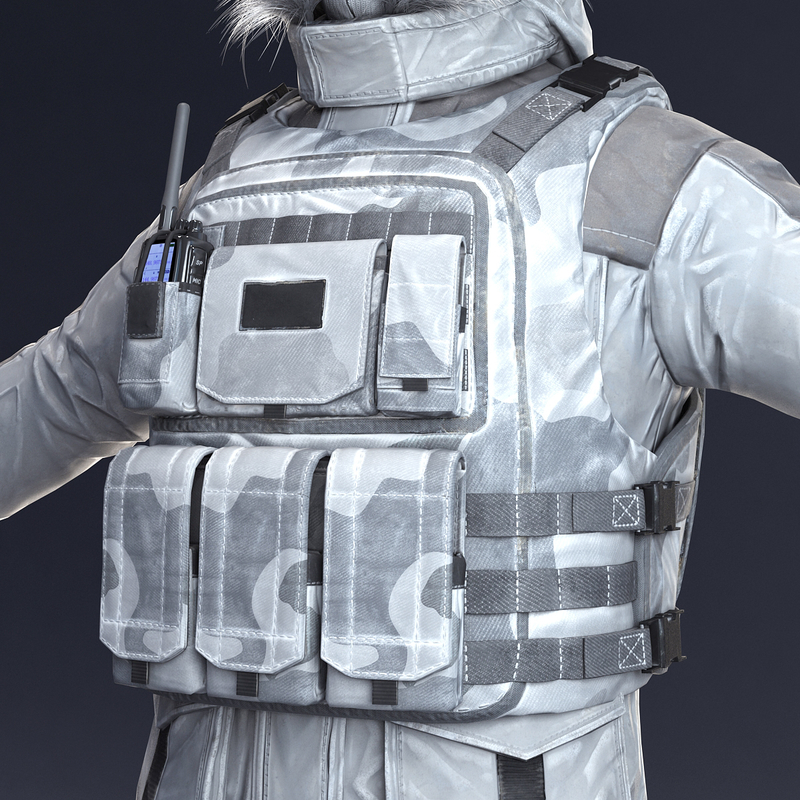 3d model realistic military vest