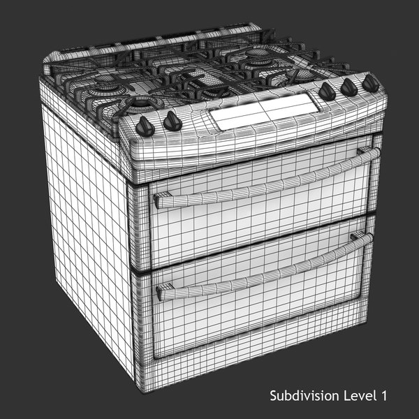 oven gas range 3d model