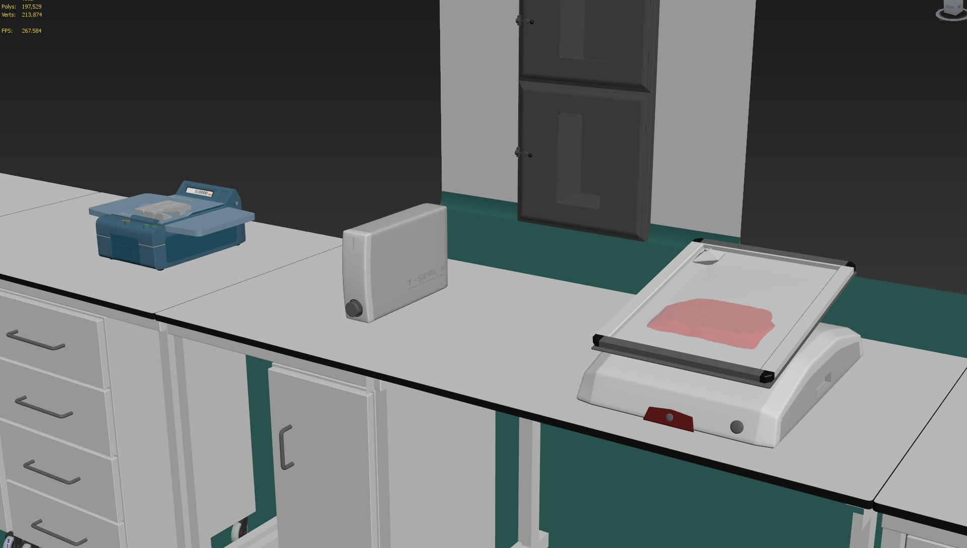3d model of laboratory equipment pharmaceutical
