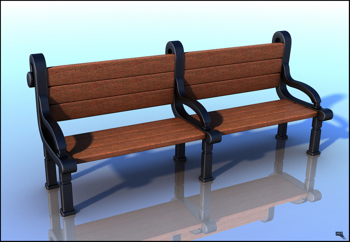 3d model bench cartoon art