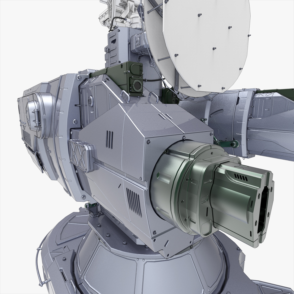 3d antiaircraft laser turret model