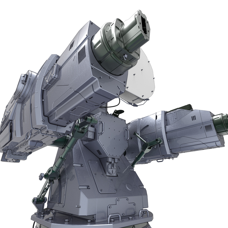 3d antiaircraft laser turret model
