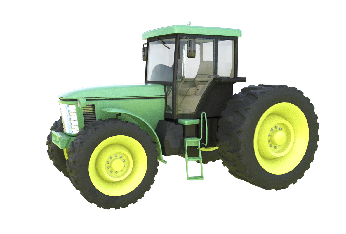 farm tractor 3d model
