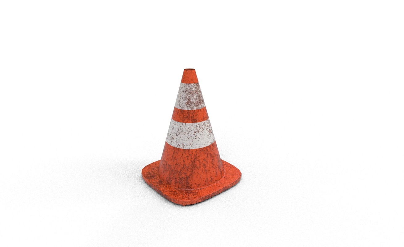 free street cone 3d model
