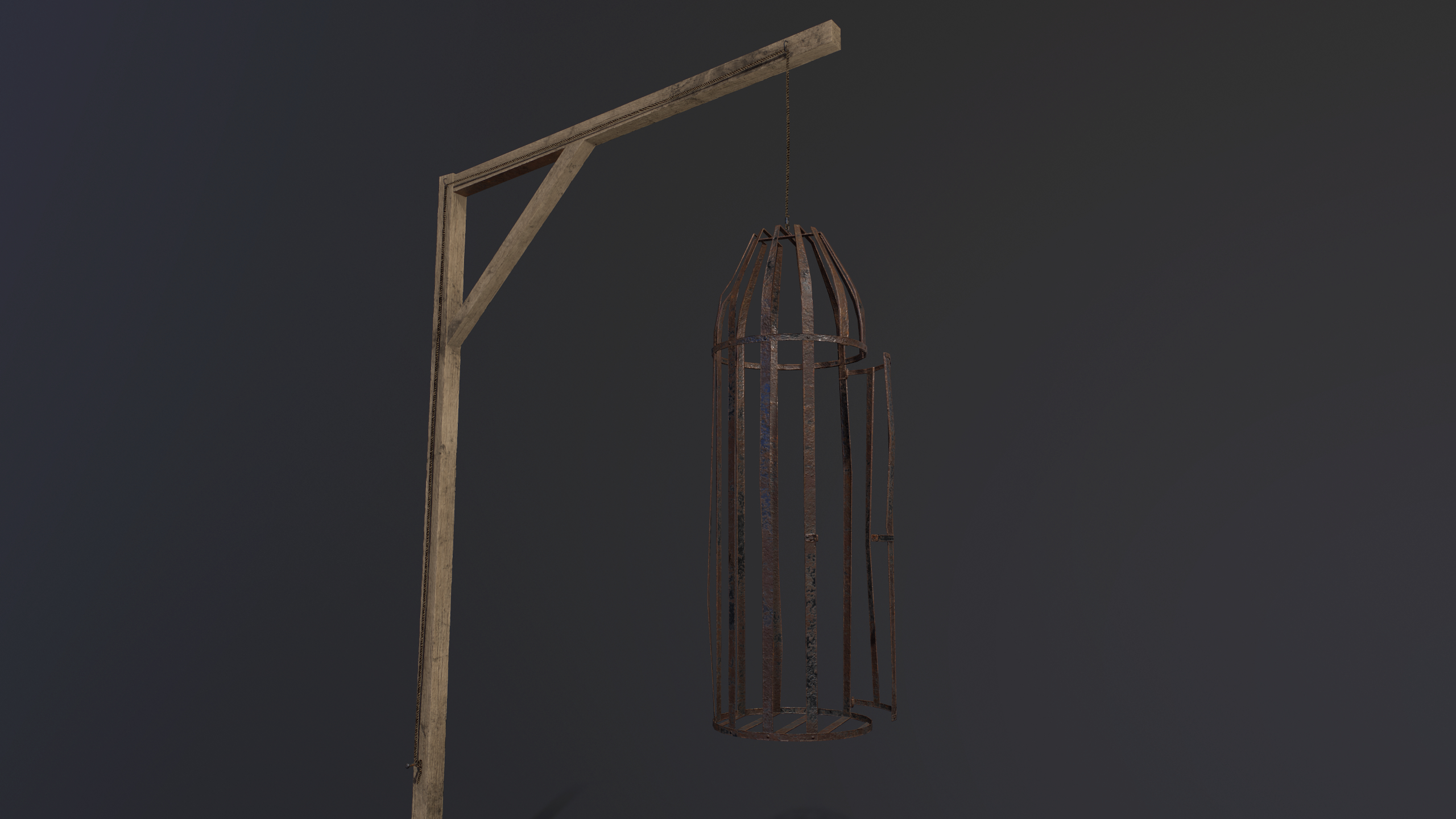 pbr medieval cage obj