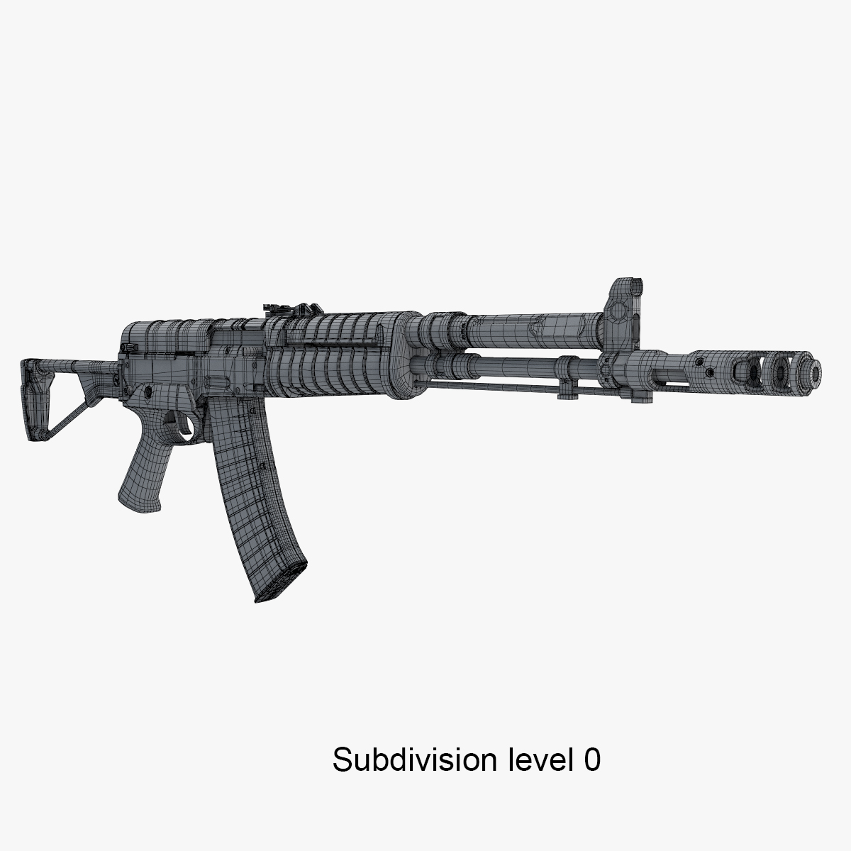 assault rifle aek 971 3d model