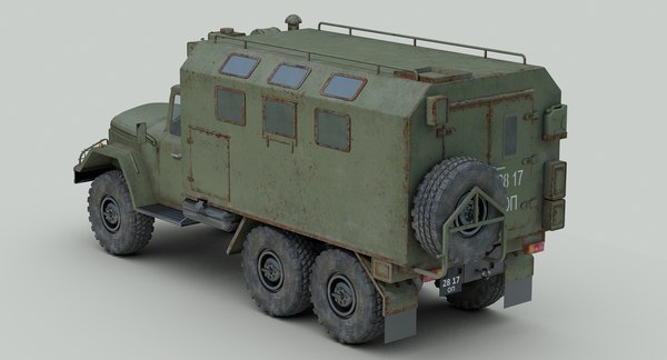 russian zil 131 kshm 3d model