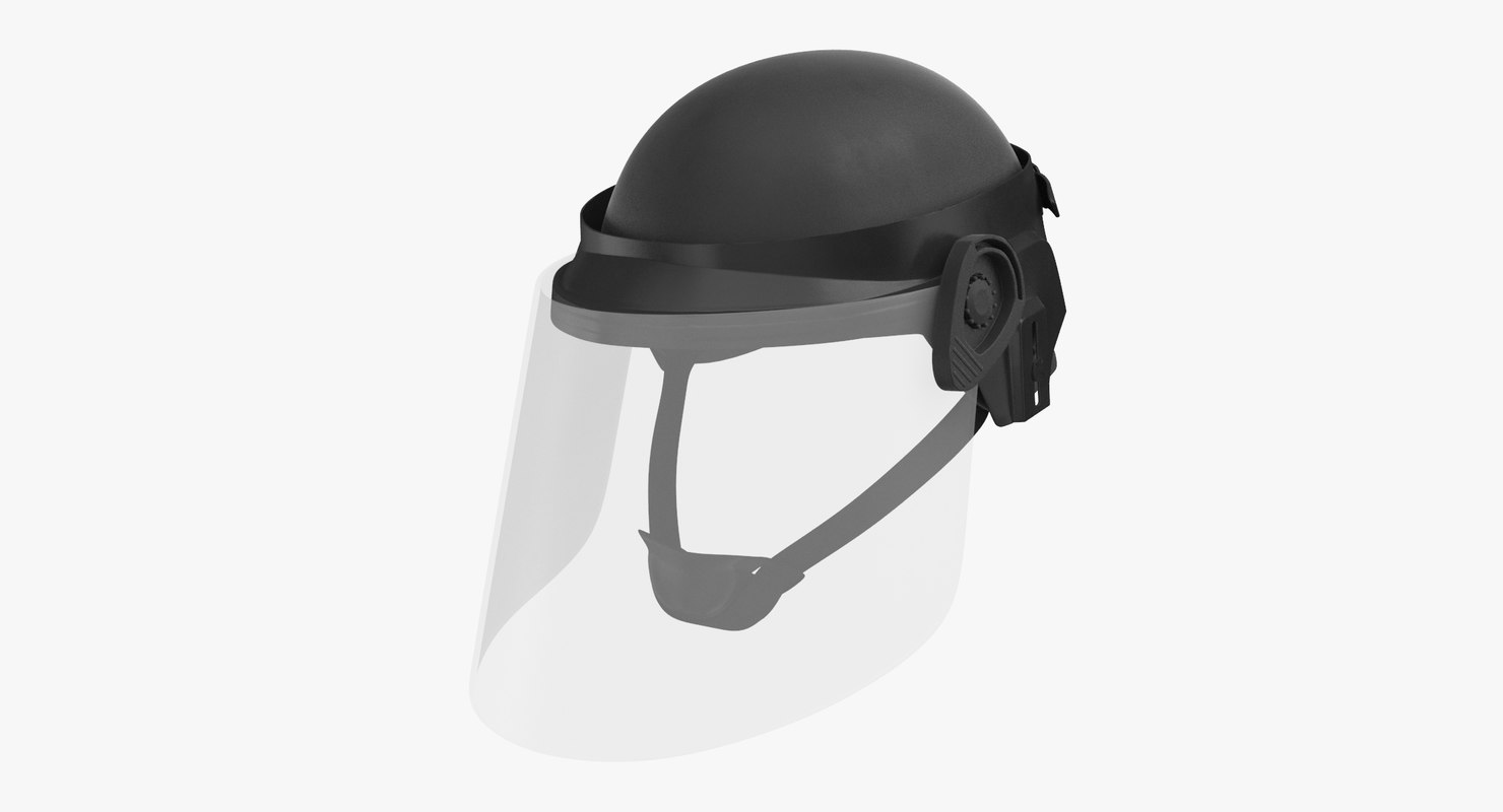 police riot gear helmet c4d