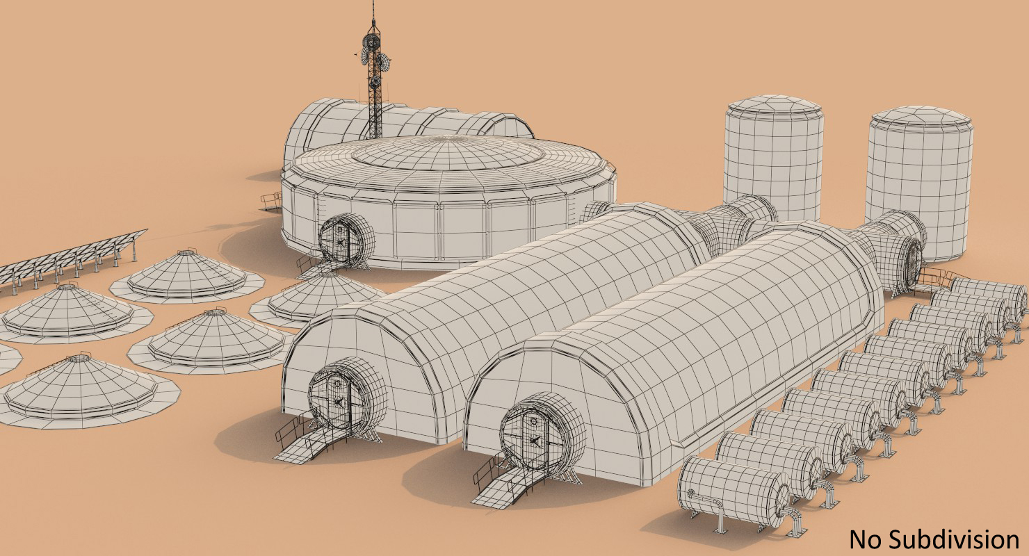 3d model mars base