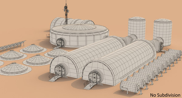 3d model mars base