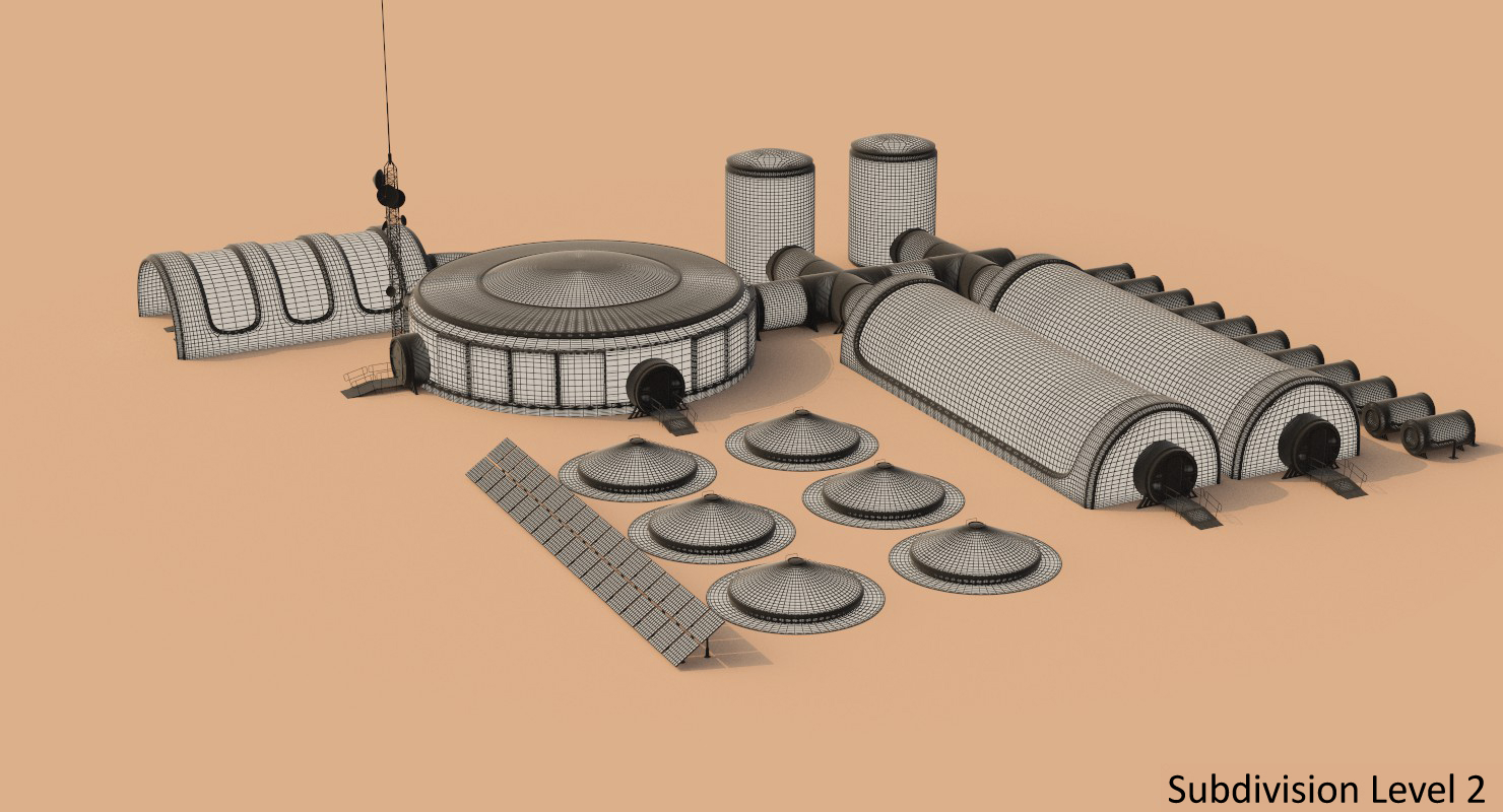 3d model mars base