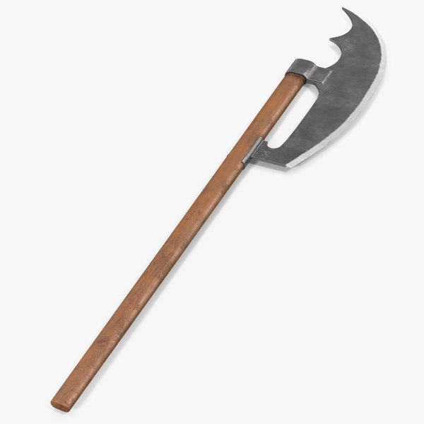 3ds bardiche long poleaxe weapon