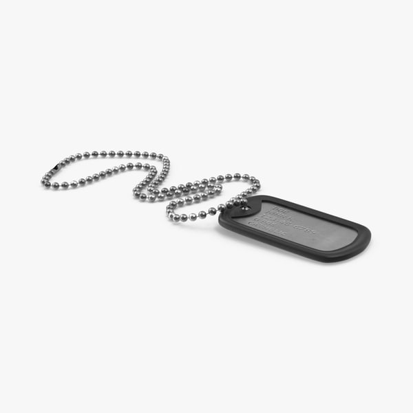 dog tags 3d model