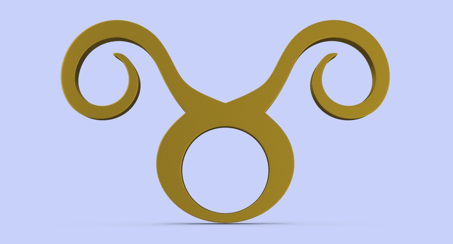 3d astrological signs zodiac taurus model