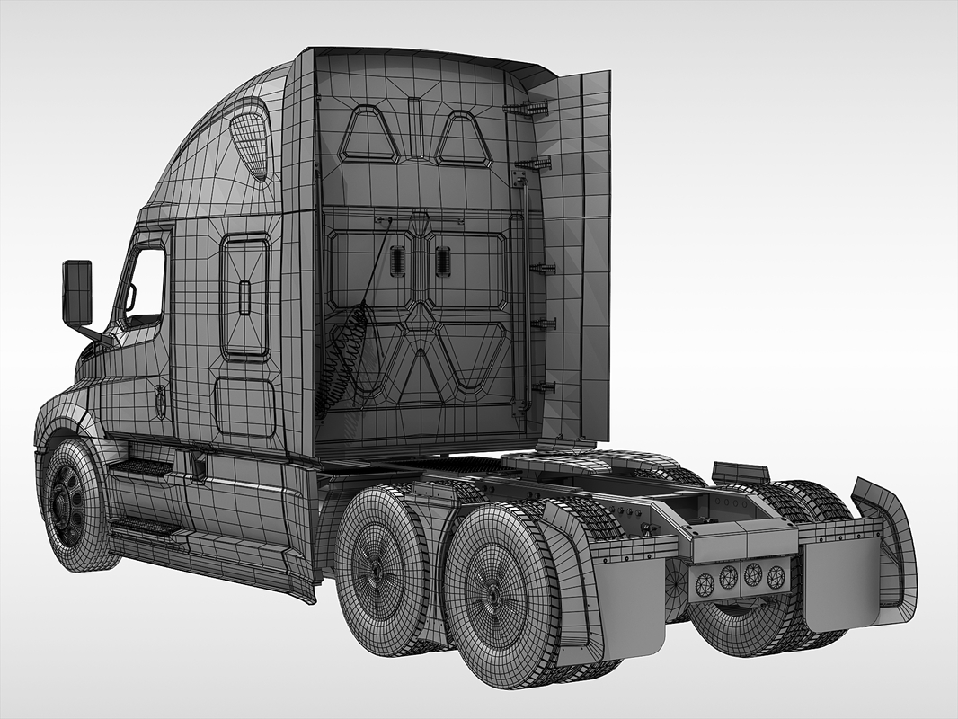 freightliner truck 3d c4d