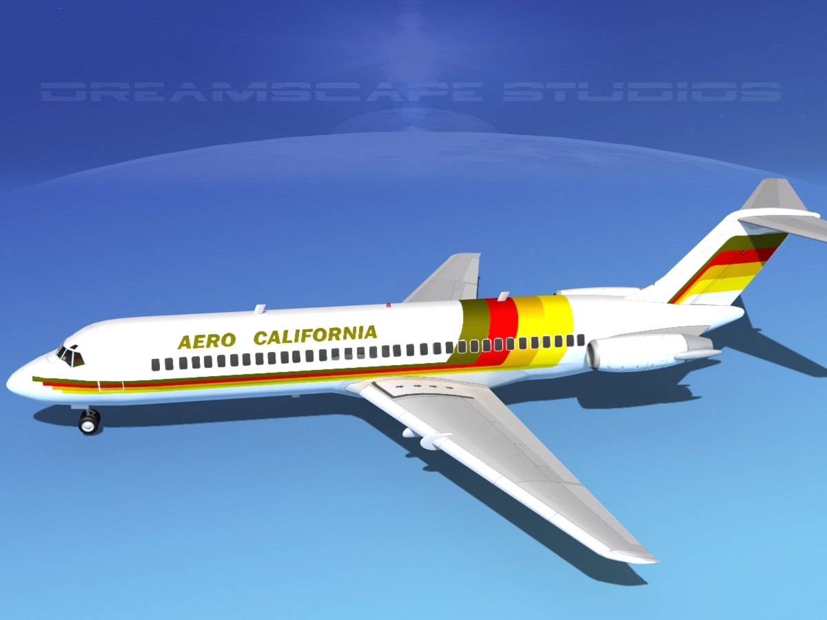 dc-9-30 dc-9 3d model