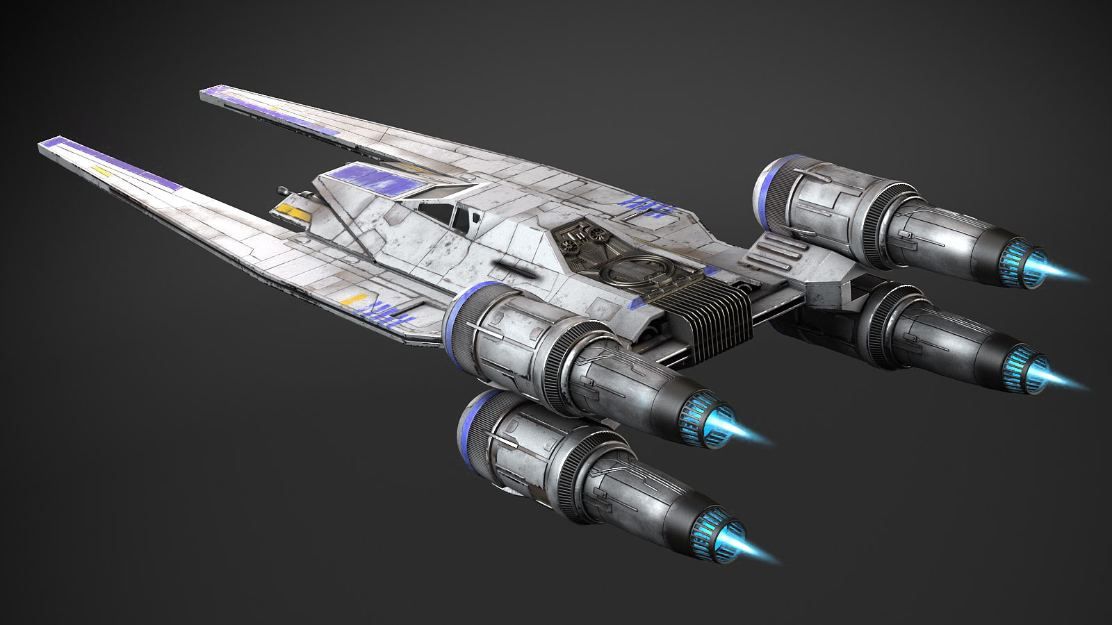 star wars u-wing 3d x