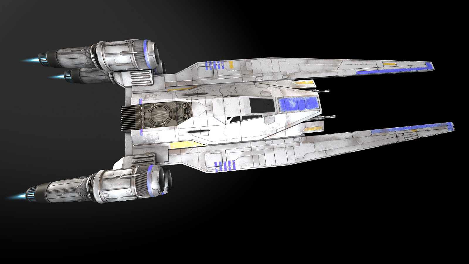 star wars u-wing 3d x