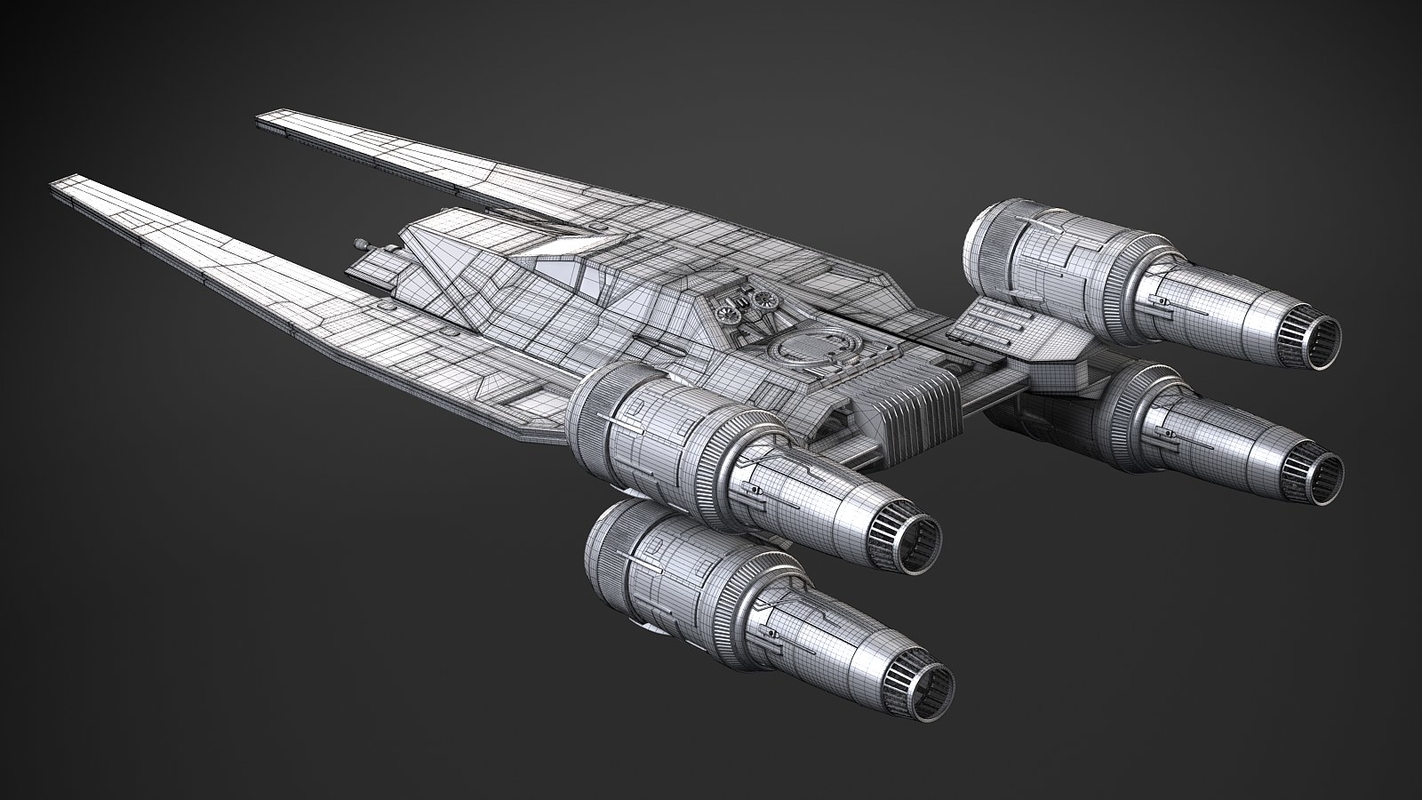 star wars u-wing 3d x