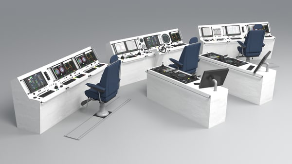3d ship bridge control room model