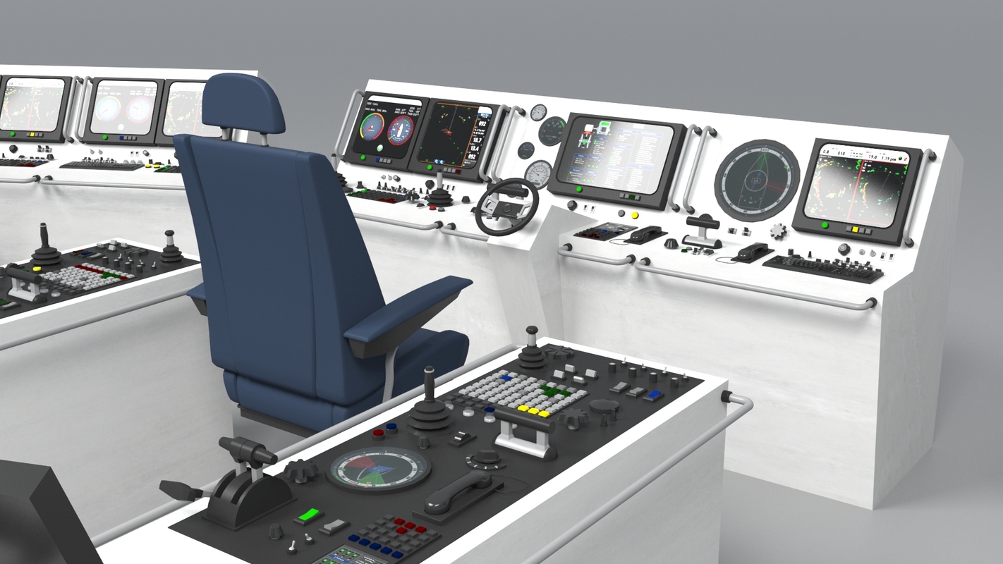 3d ship bridge control room model