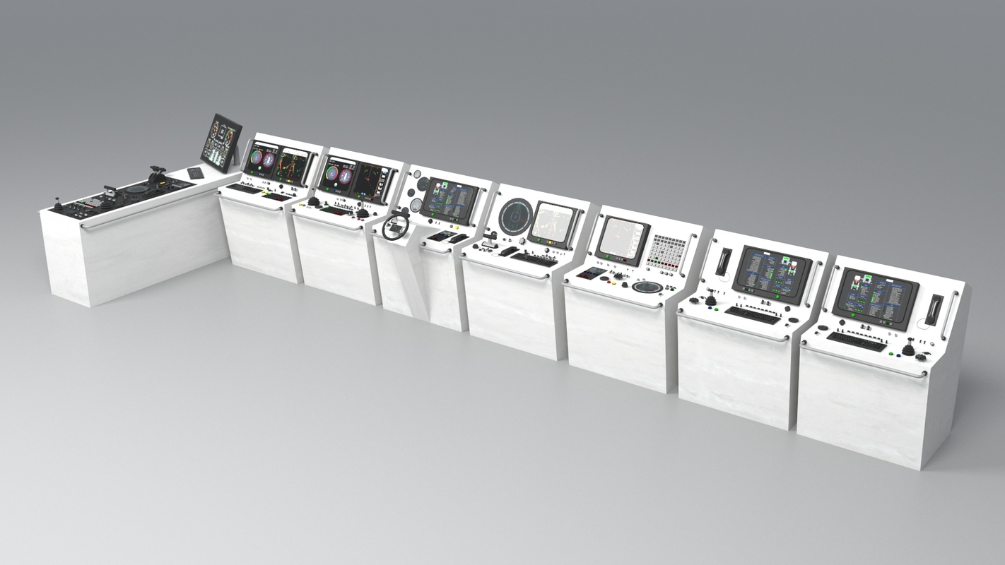 3d ship bridge control room model