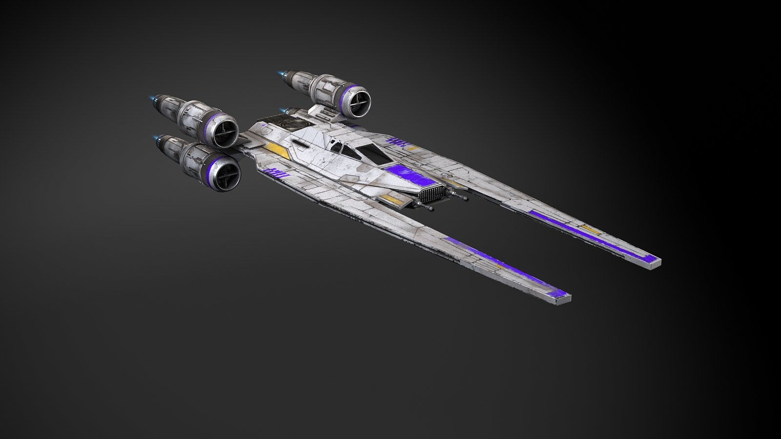star wars u-wing 3d x