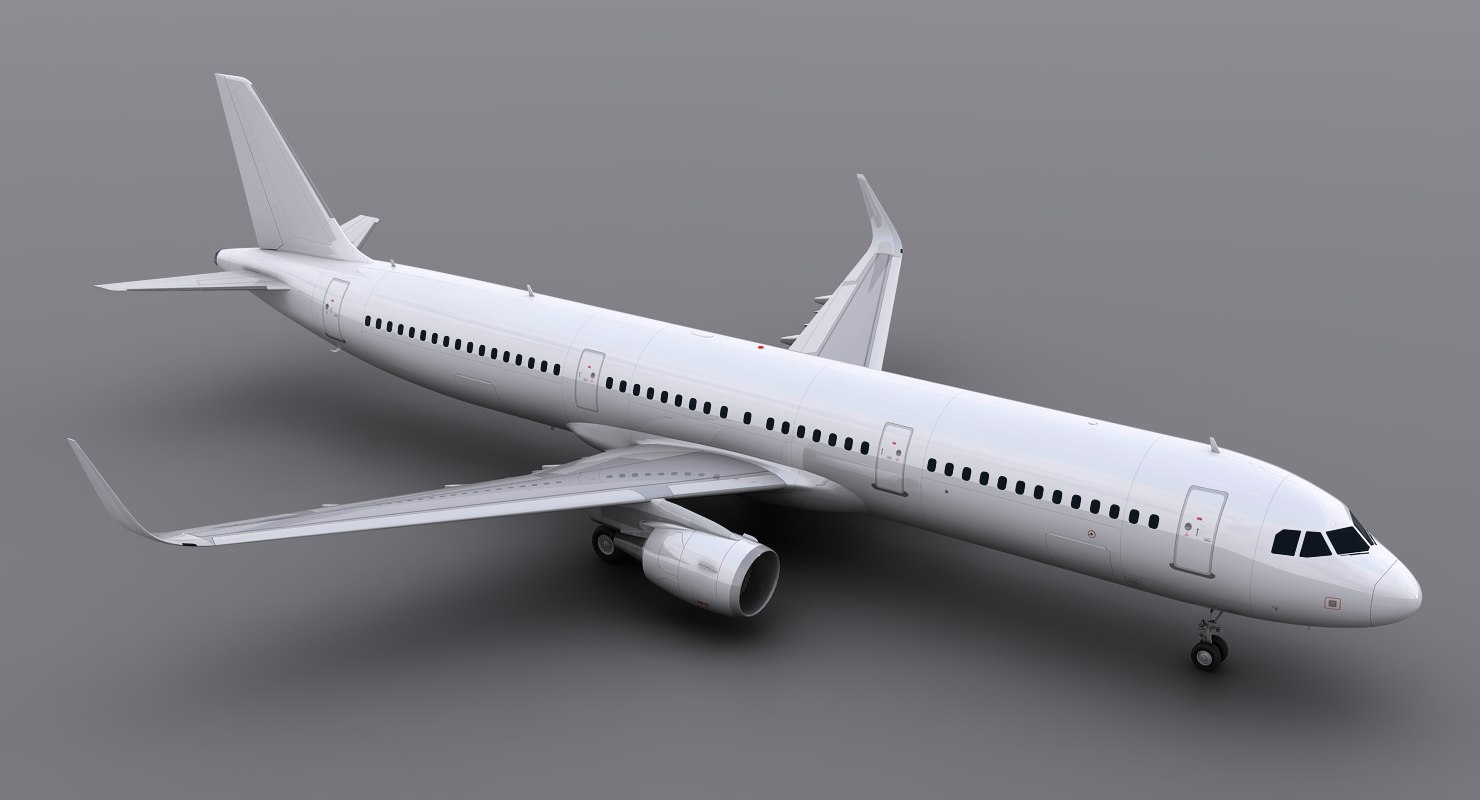 a321 generic 3d model