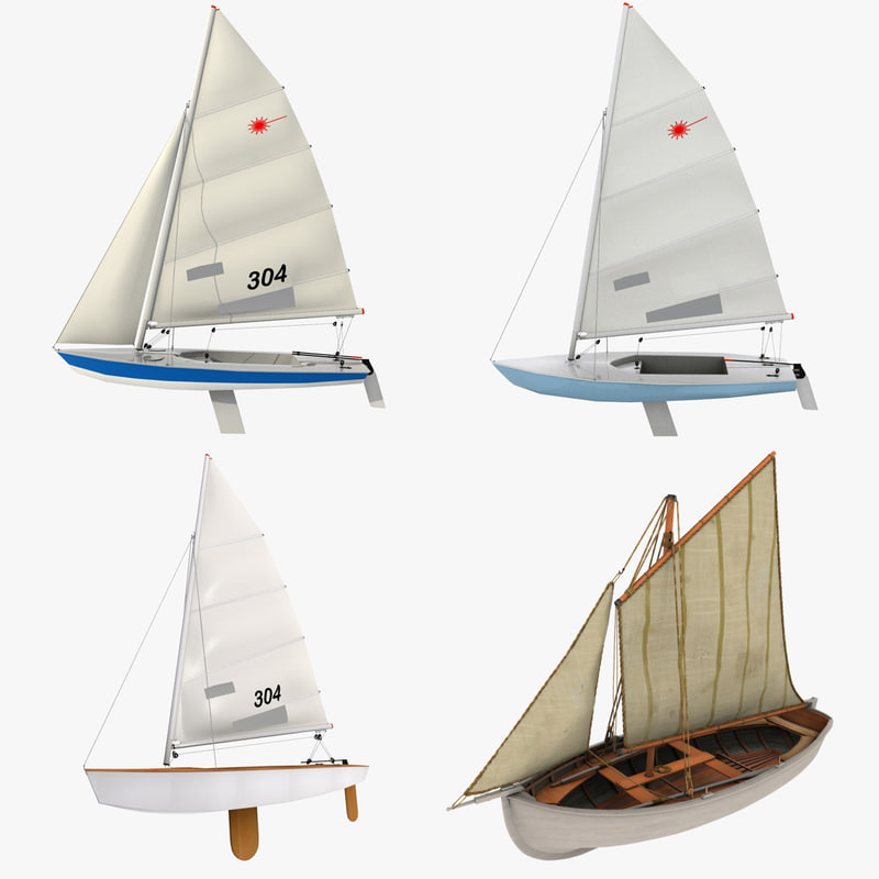 3d model sailboats laser class