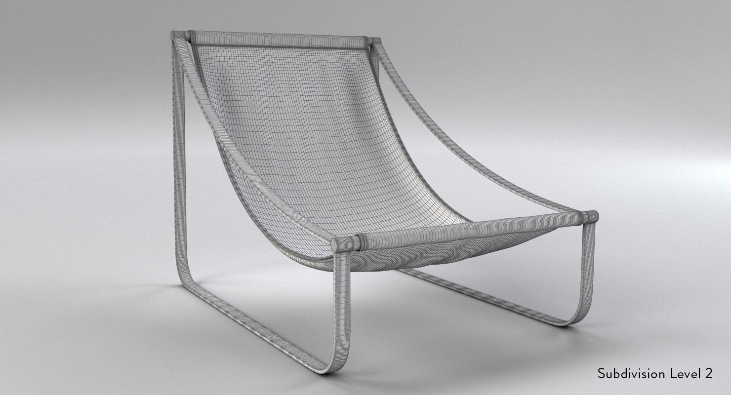 3d model sling chair